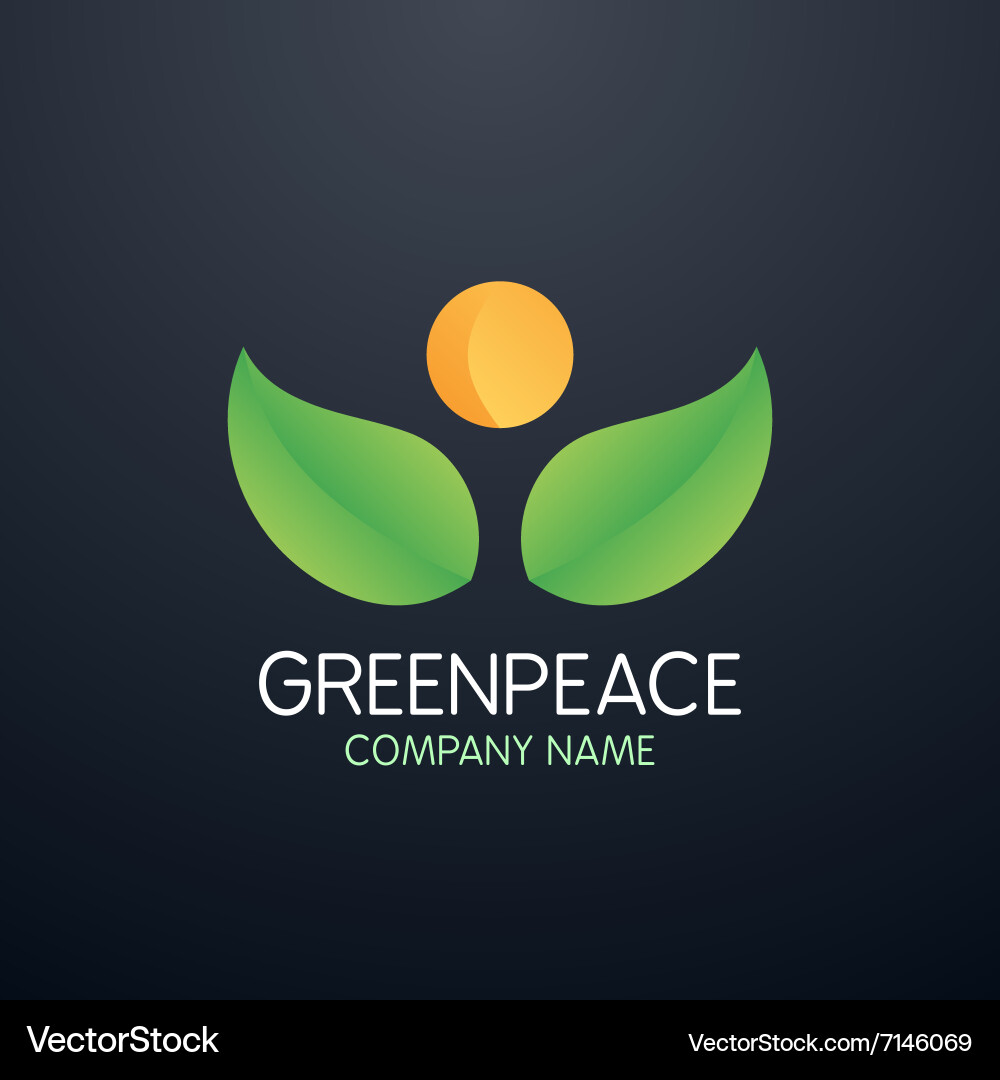 Logo greenpeace company Royalty Free Vector Image