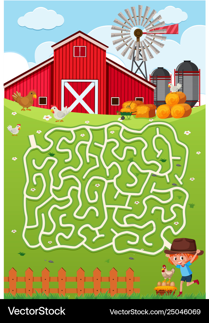 Maze Game Farm Vector Images (over 420)