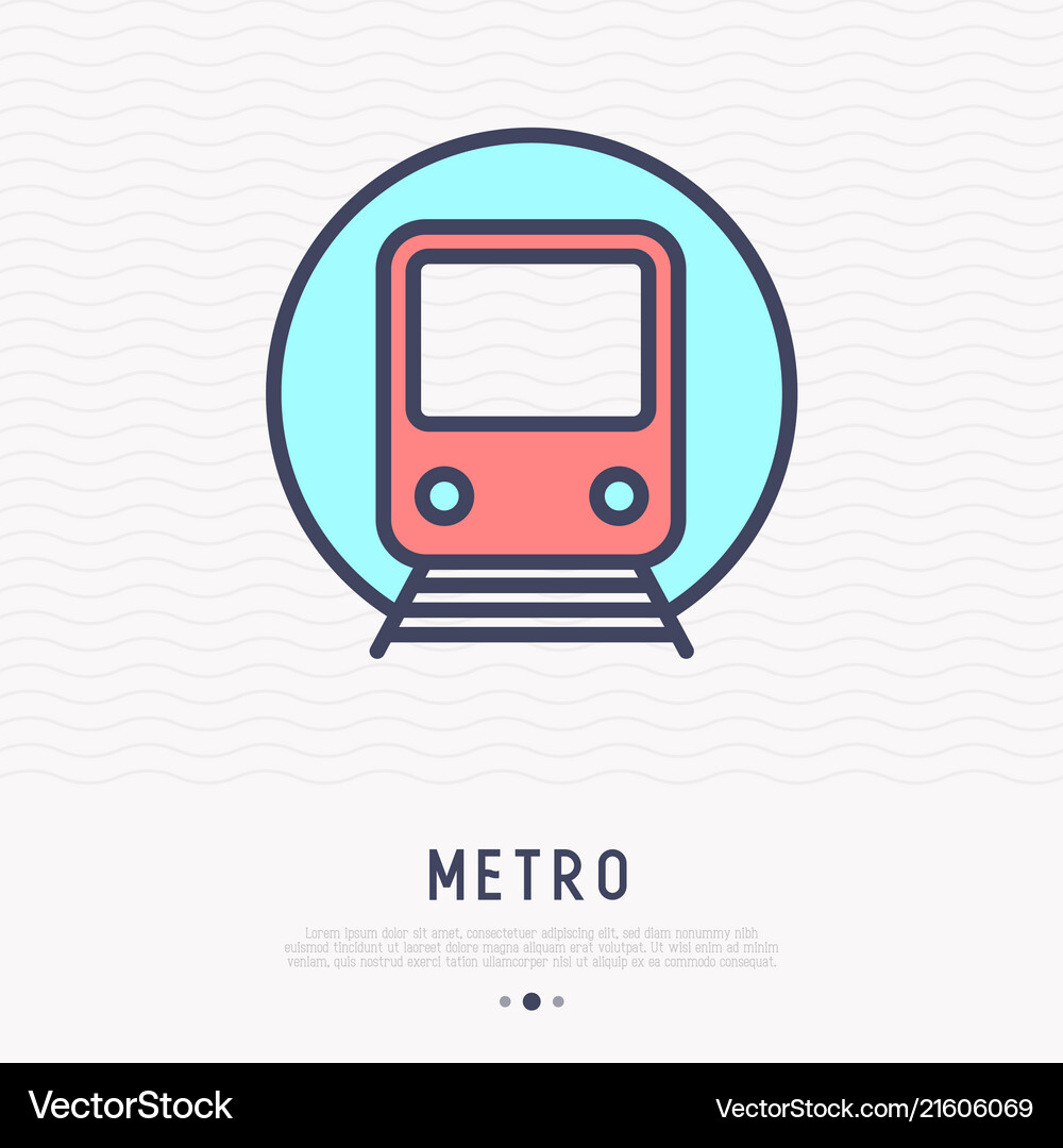 Metro Line Icon - Transport Symbol – Royalty-Free Vector | VectorStock
