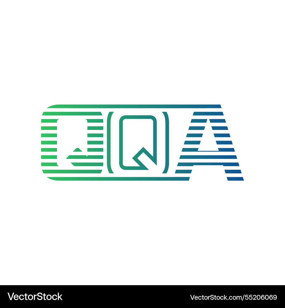 Modern qqa logo design letter qqa minimalist Vector Image
