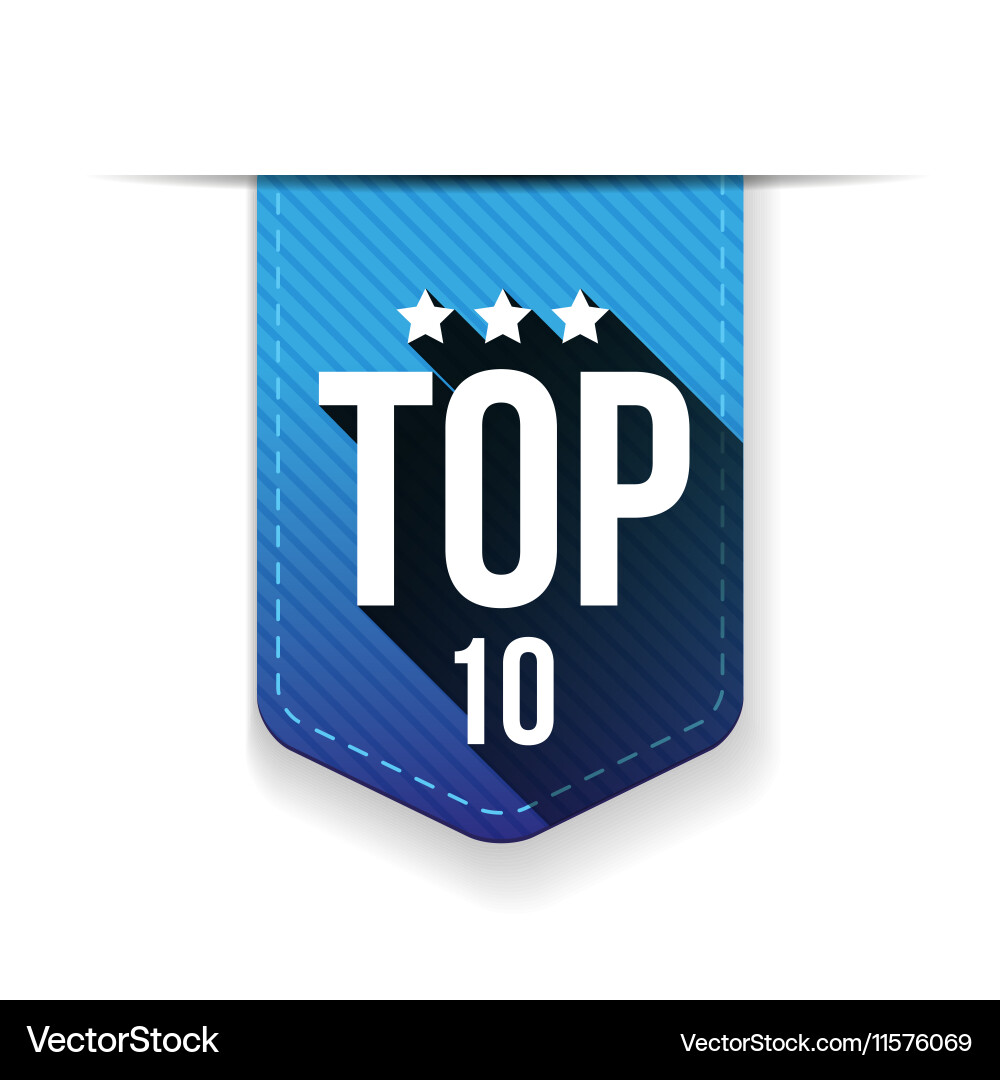 Top ten ribbon Royalty Free Vector Image - VectorStock
