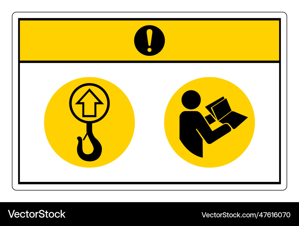Caution lift point symbol sign isolate on white Vector Image