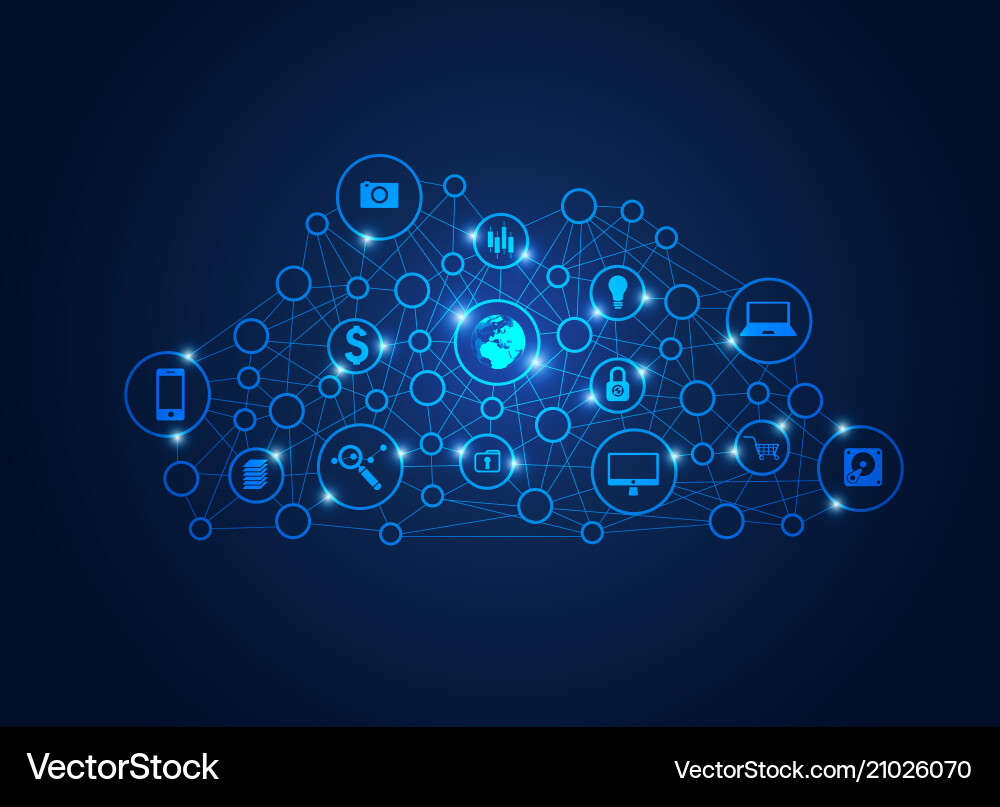 Cloud computing Royalty Free Vector Image - VectorStock