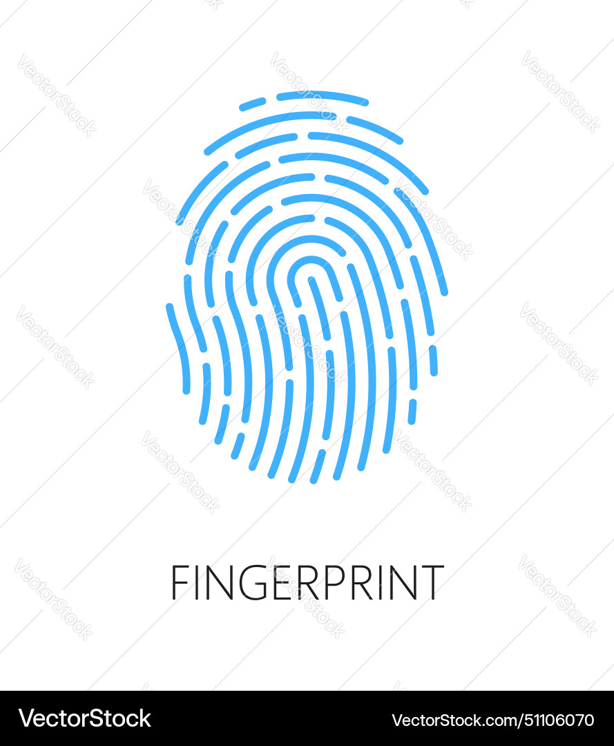 Fingerprint Biometric Icon Royalty Free Vector Image