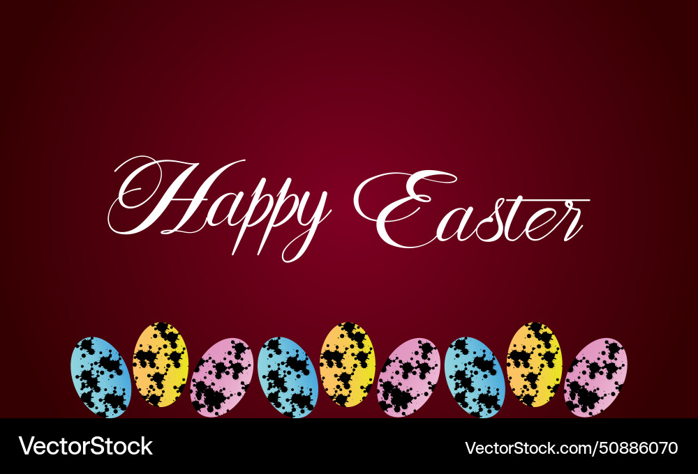 Gradient background happy easter day with egg Vector Image