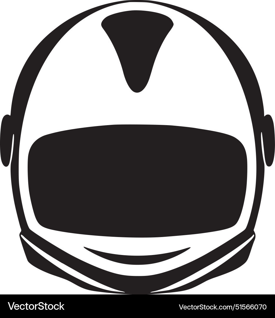 Helmet - black and white Royalty Free Vector Image