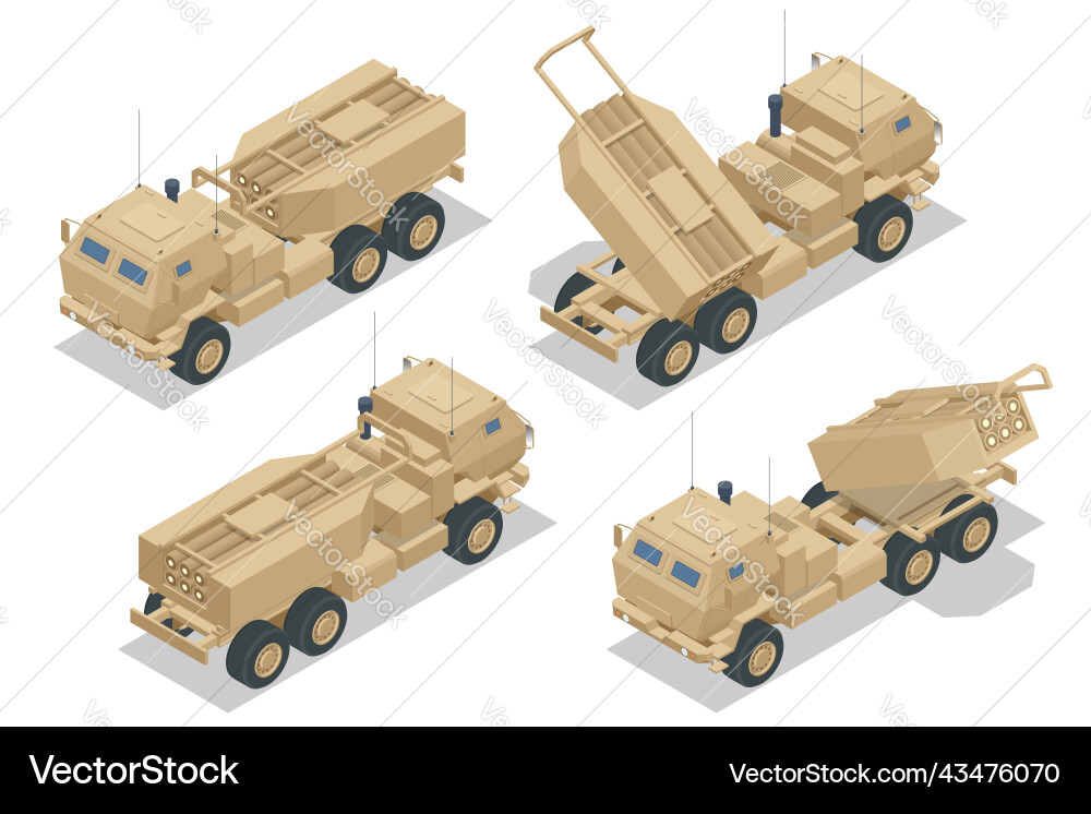 Isometrisches Raketensalvo-Feuersystem auf einem Rad