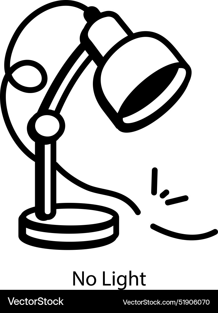 No light Royalty Free Vector Image - VectorStock