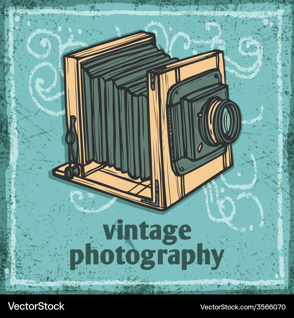 Retro camera poster Royalty Free Vector Image - VectorStock