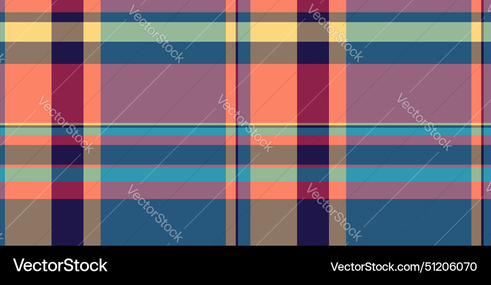Straight fabric background check colour textile Vector Image
