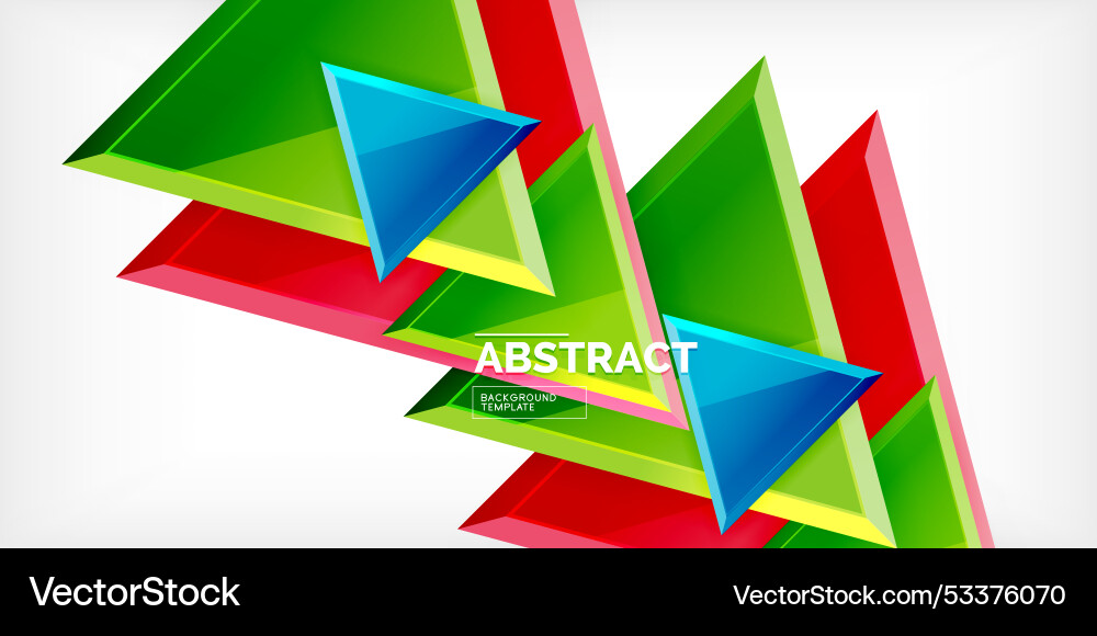 Triangle glass shapes geometric abstract Vector Image