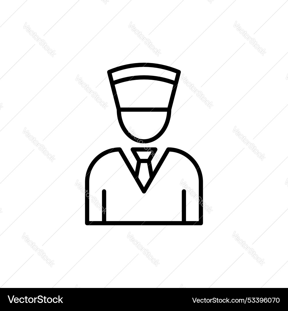 Valet line icon isolated on white background Vector Image