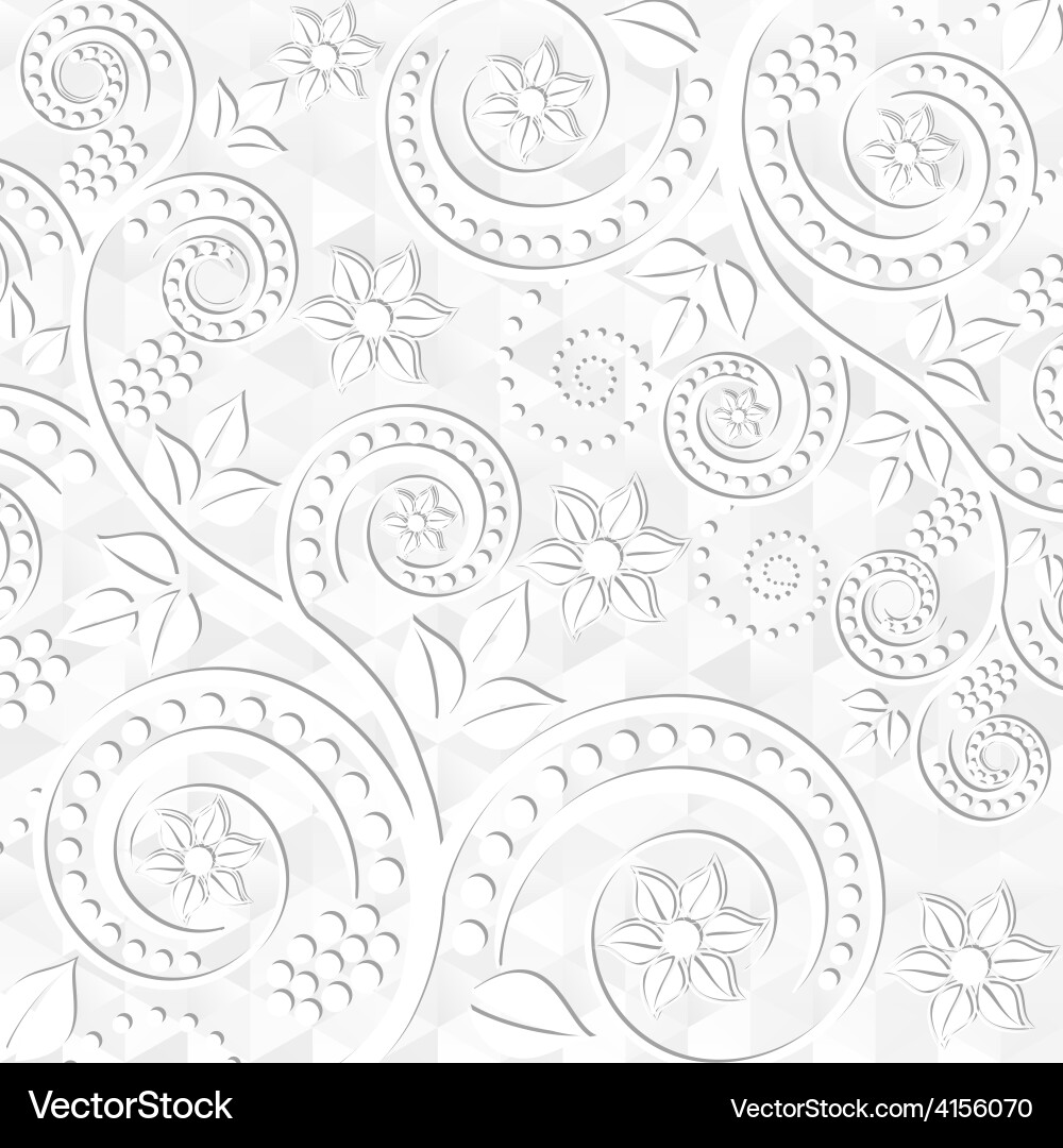 White floral background Royalty Free Vector Image