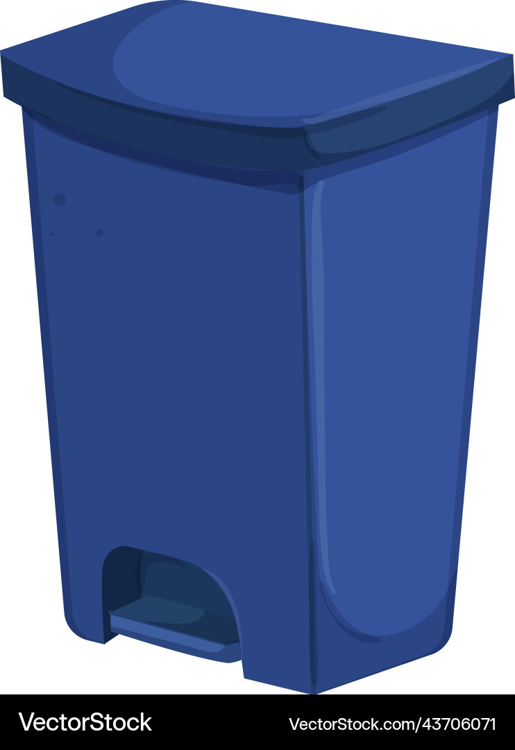 Container trash bin garbage cartoon Royalty Free Vector