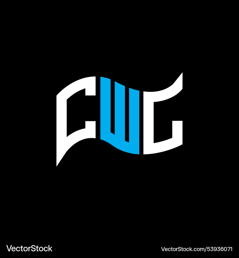 Cwl logo design simple and modern Royalty Free Vector Image