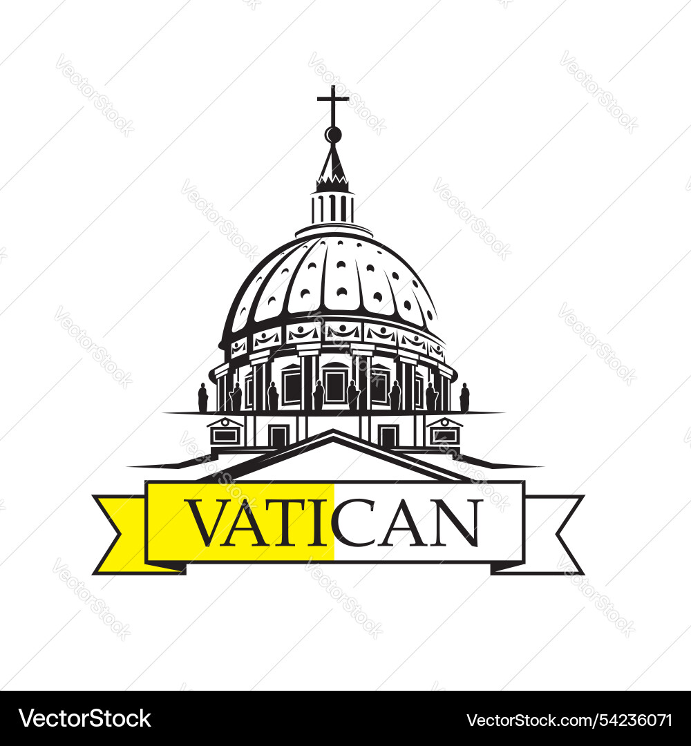 Saint peters basilica at vatican Royalty Free Vector Image