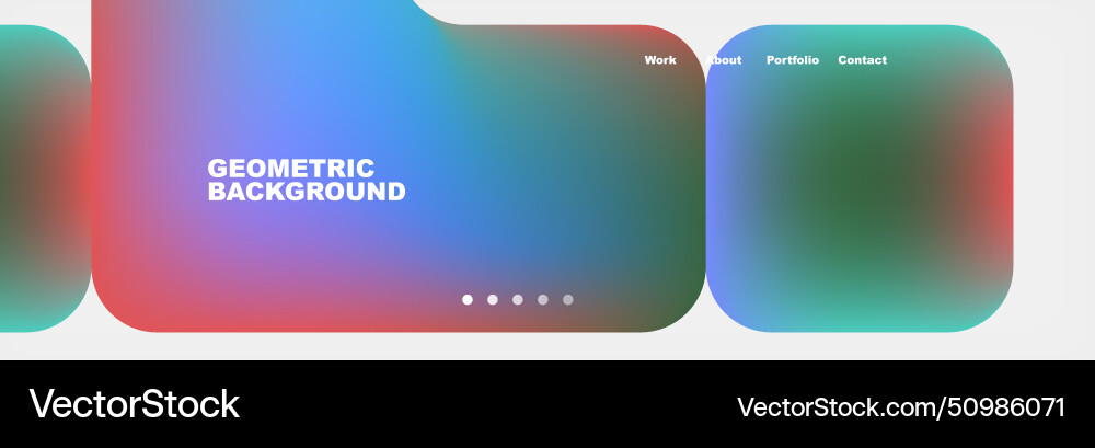 Square internet web page design template Vector Image