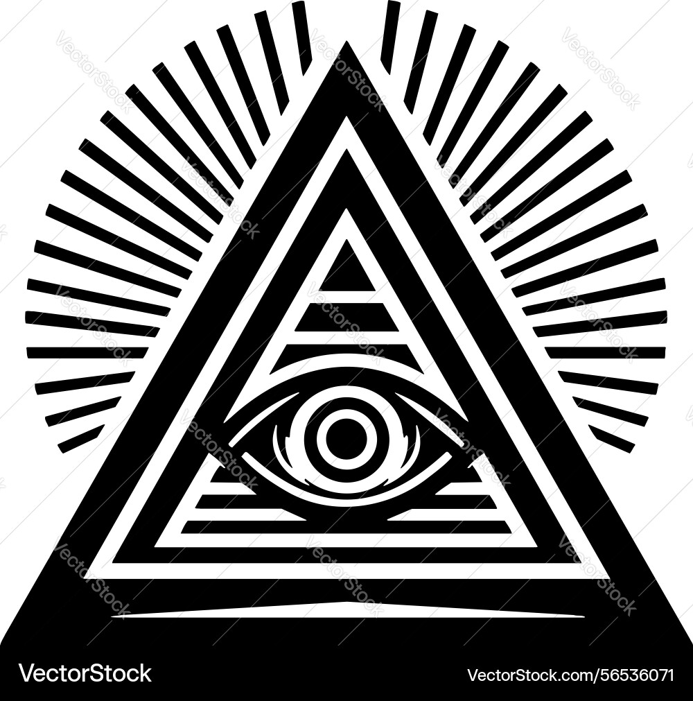 X-default eye of providence pyramid symbol Vector Image