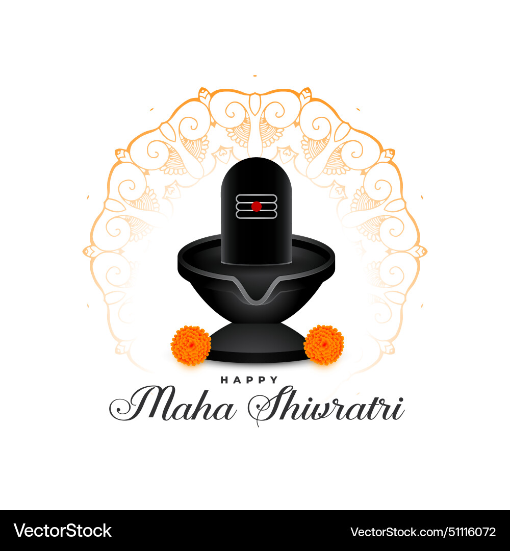 Beautiful happy maha shivratri religious Vector Image