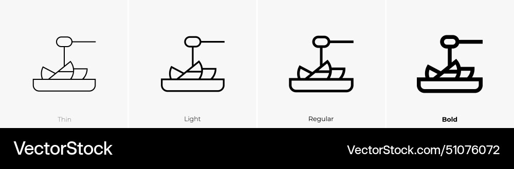 Caramel apple icon thin light regular and bold Vector Image