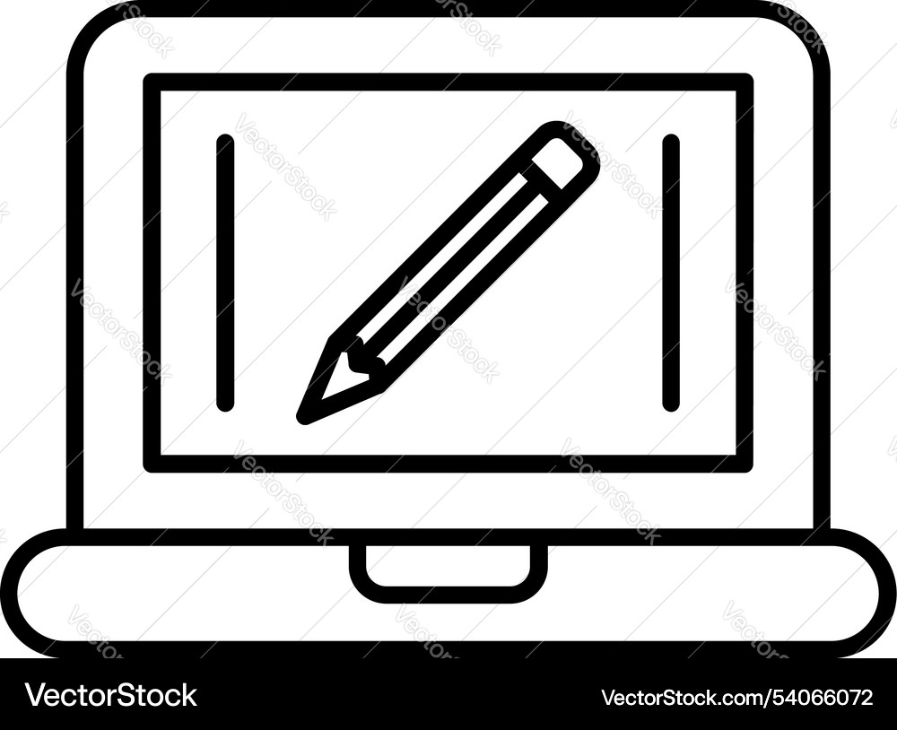 Edit line icon design Royalty Free Vector Image
