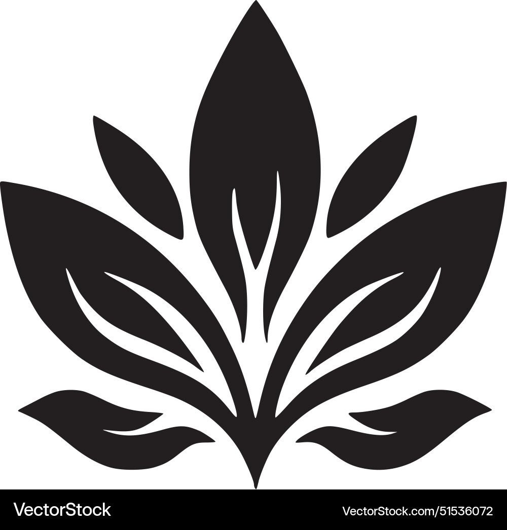 Flower - black and white isolated icon Royalty Free Vector