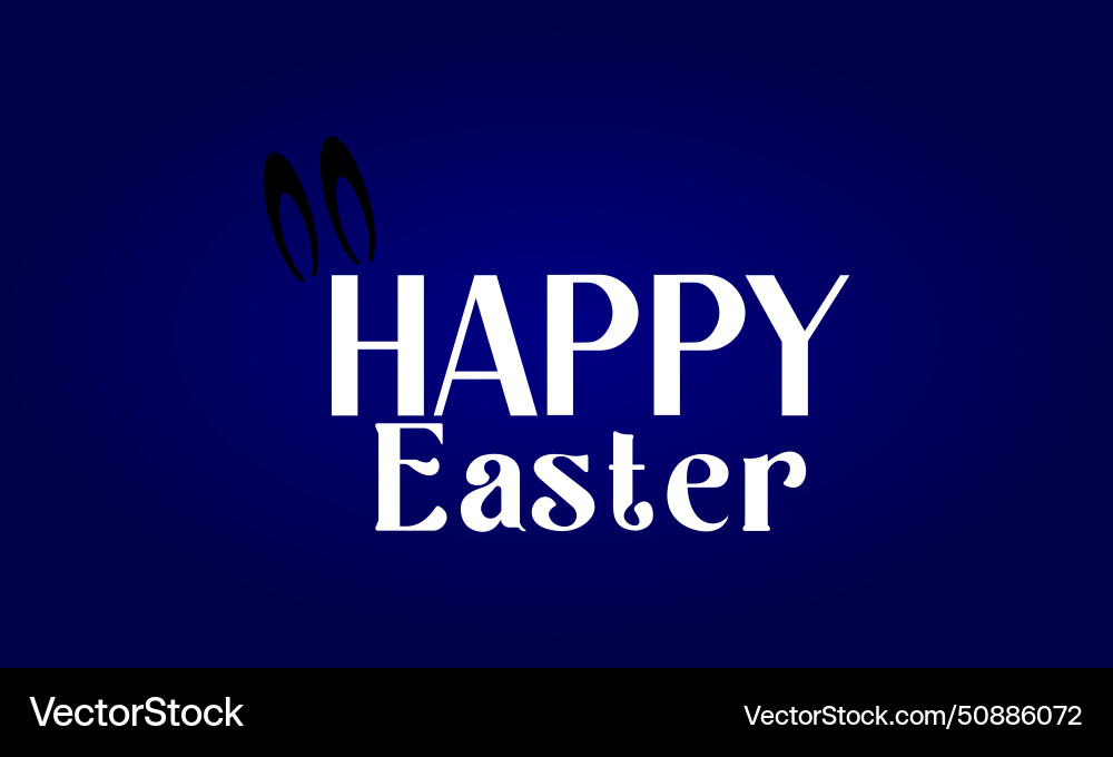 Happy easter beautiful text design and gradient Vector Image