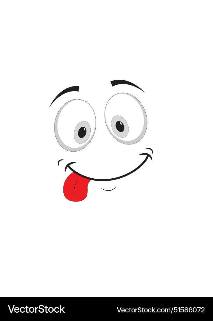 Happy Face On White Background Royalty Free Vector Image
