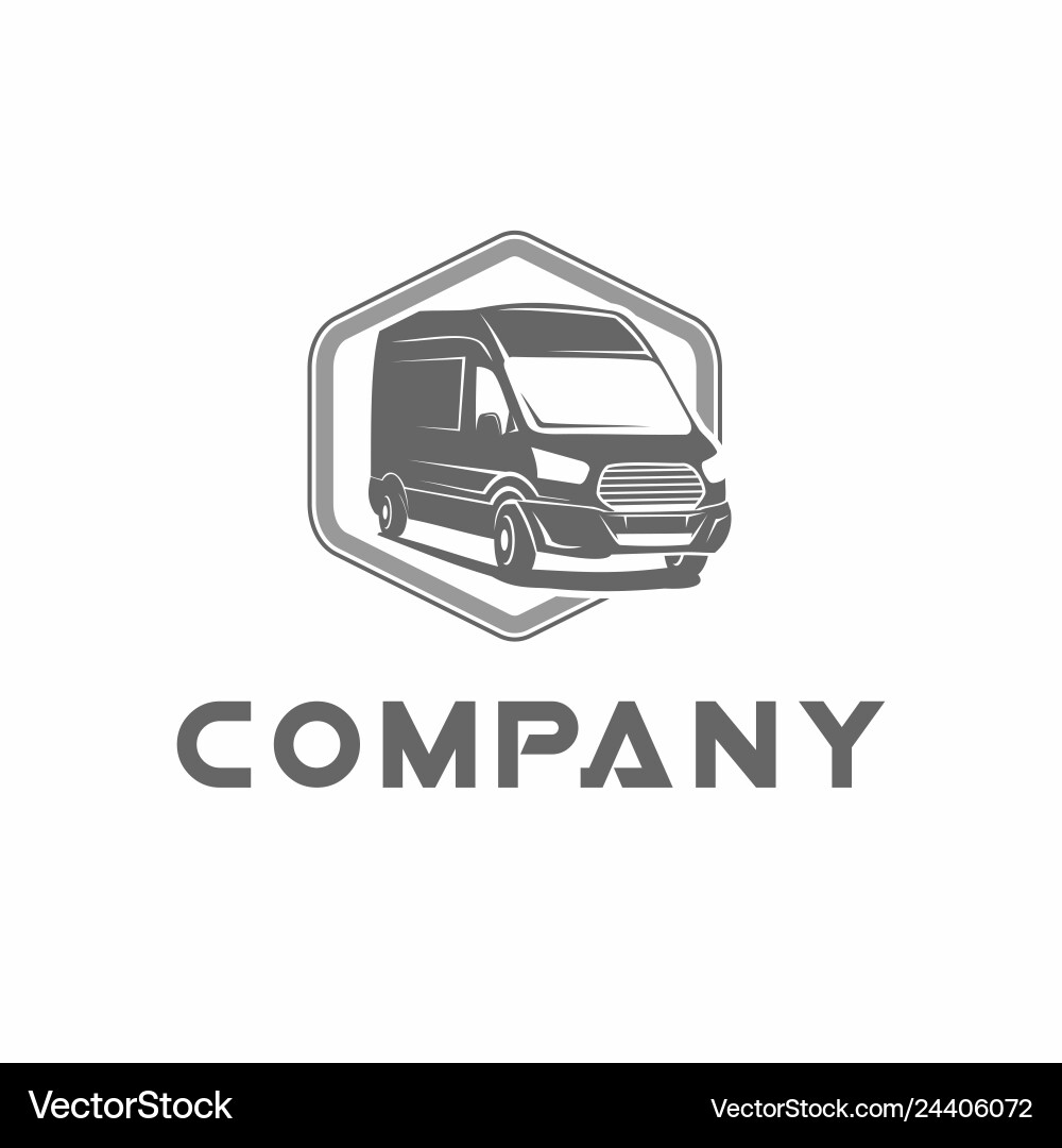 Modern Van Delivery Logo Royalty Free Vector Image