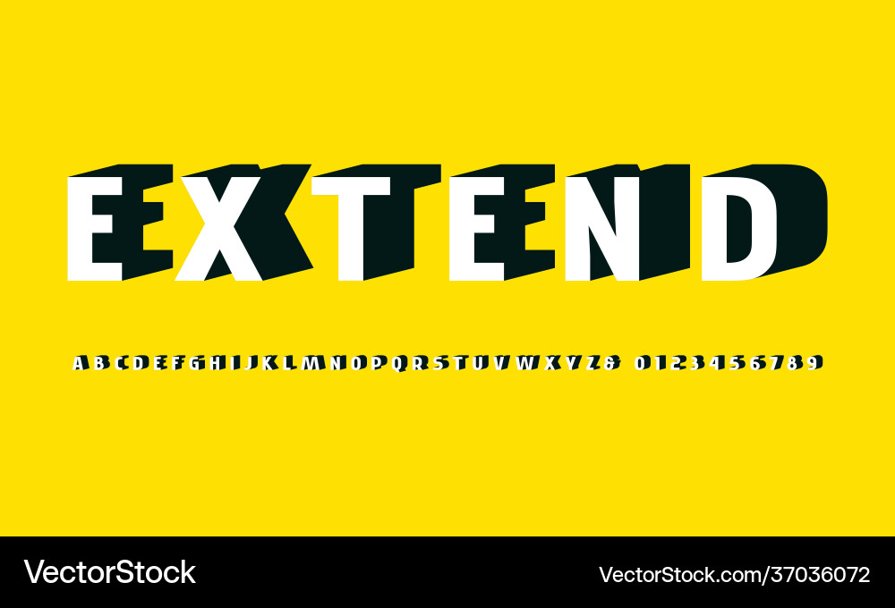 Stock bulk sans serif font Royalty Free Vector Image