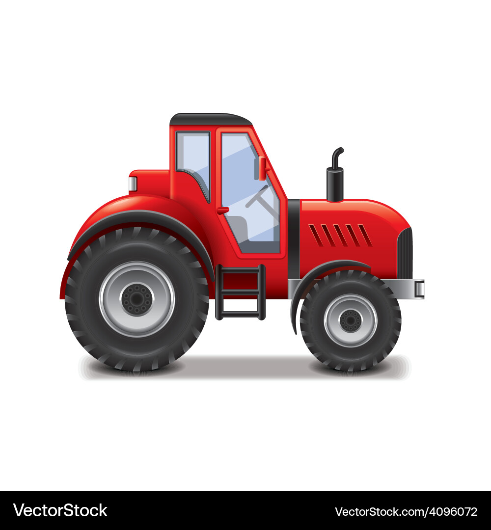 Tractor isolated Royalty Free Vector Image - VectorStock