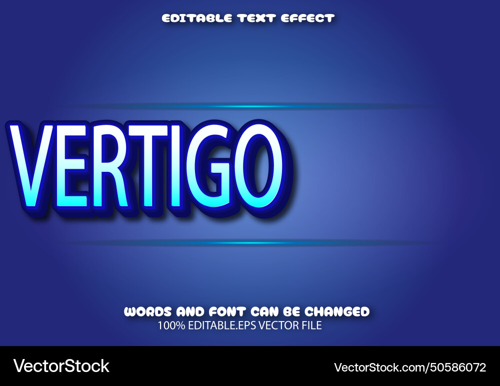 Vertigo editable text effect modern style Vector Image