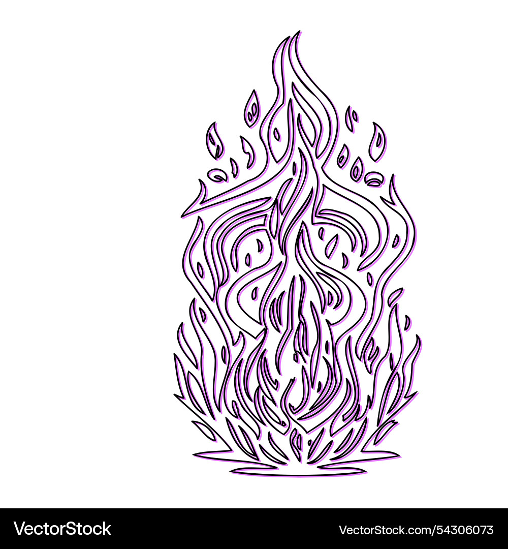 Abstract purple flame Royalty Free Vector Image