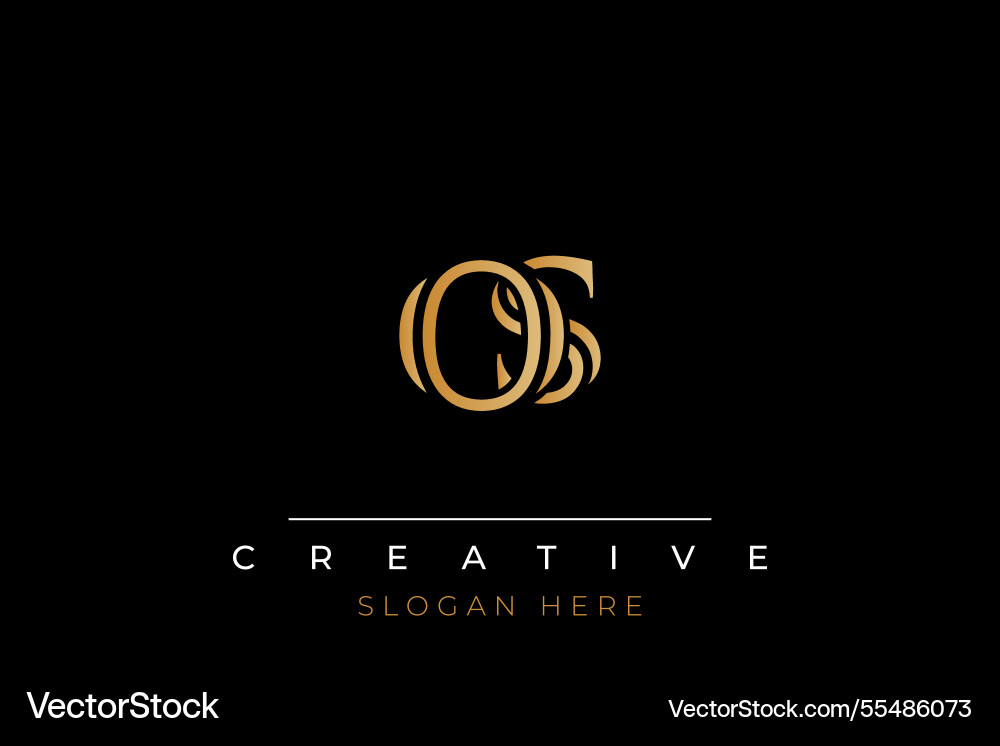 Creative os luxury logo Royalty Free Vector Image