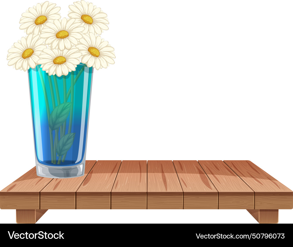Fresh flowers in a vase Royalty Free Vector Image