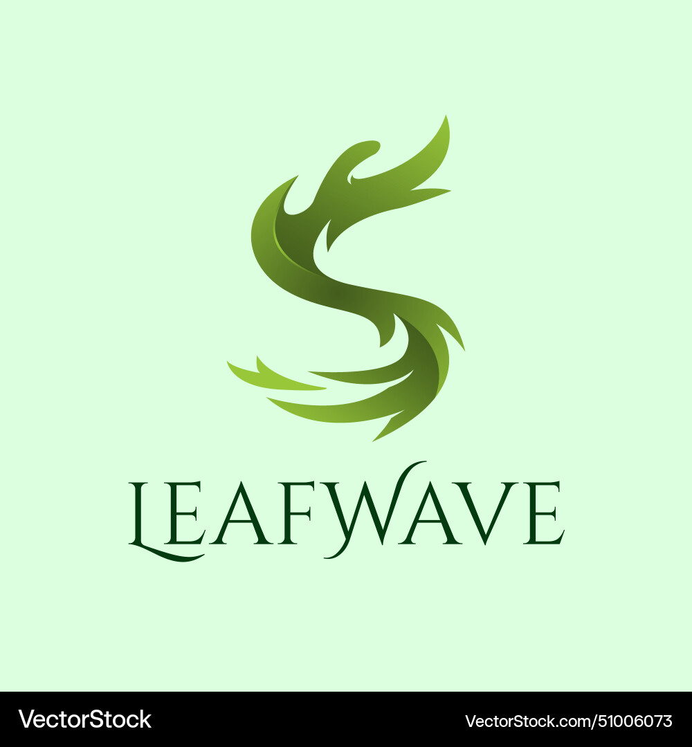 Leaf s initial logo Royalty Free Vector Image - VectorStock