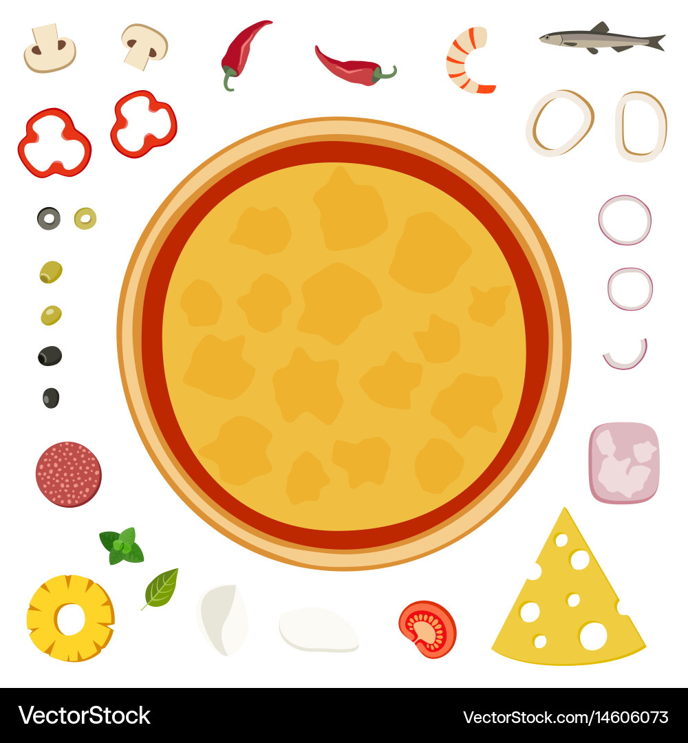 Make your pizza Royalty Free Vector Image - VectorStock