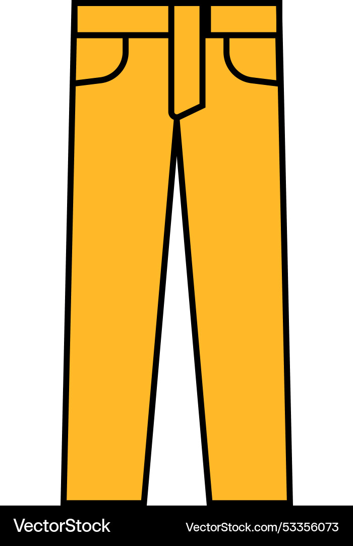 Male denim pants icon color Royalty Free Vector Image