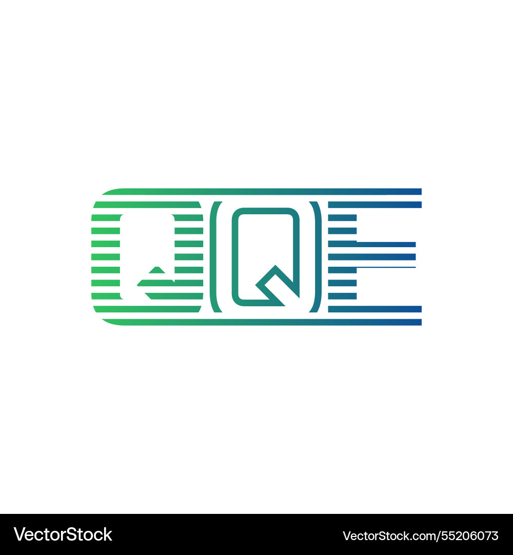 Modern qqe logo design letter qqe minimalist Vector Image