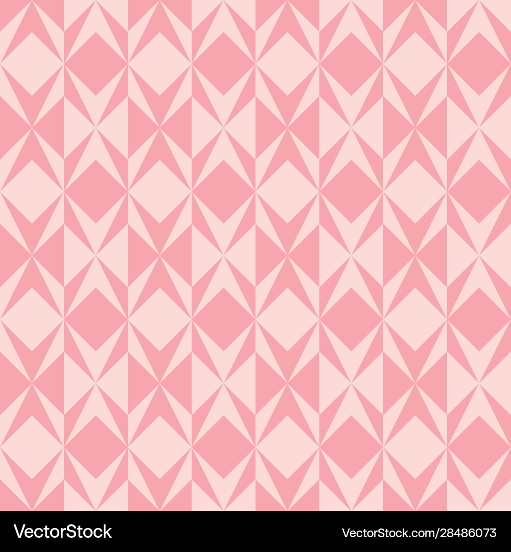 Pink geometric seamless repeat pattern Royalty Free Vector