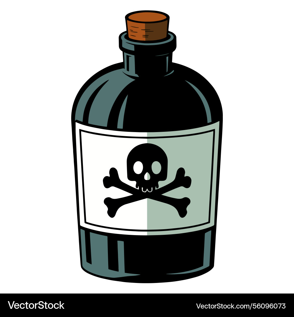 Poison bottle icon clipart avatar logotype Vector Image