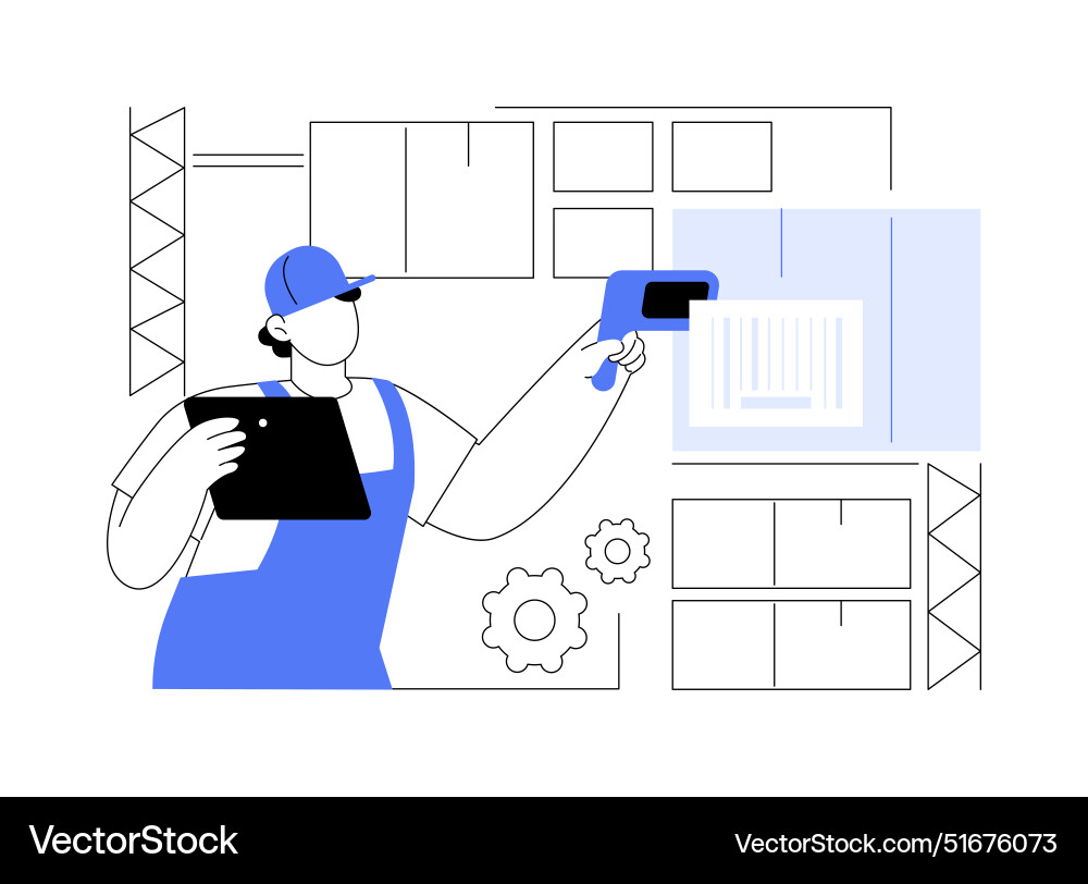 Scanning barcodes isolated cartoon Royalty Free Vector Image