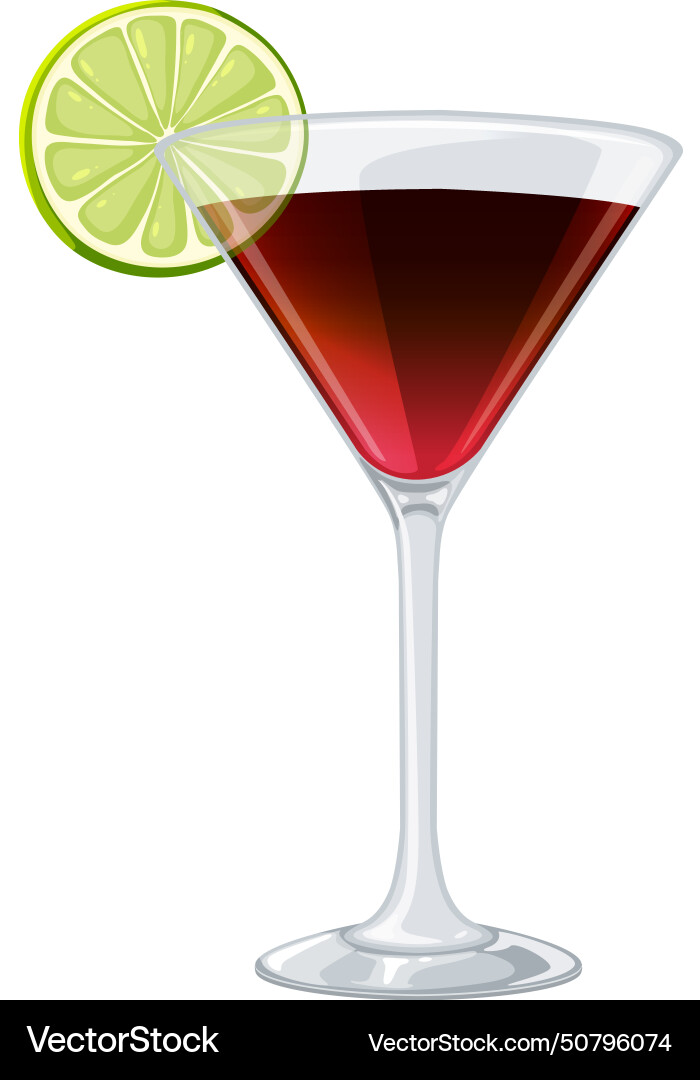 A stylish cosmopolitan drink Royalty Free Vector Image