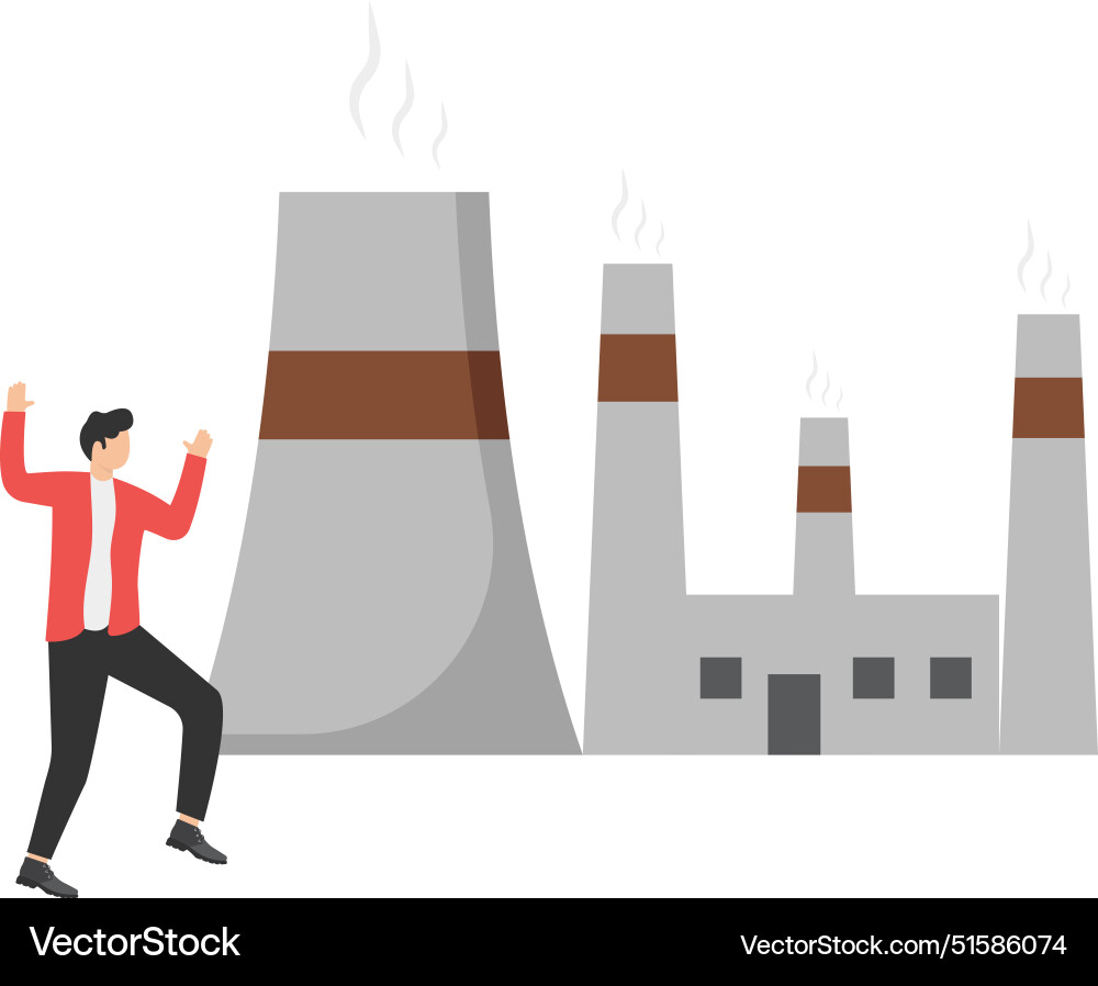 Air pollution has decreased since the coronavirus Vector Image