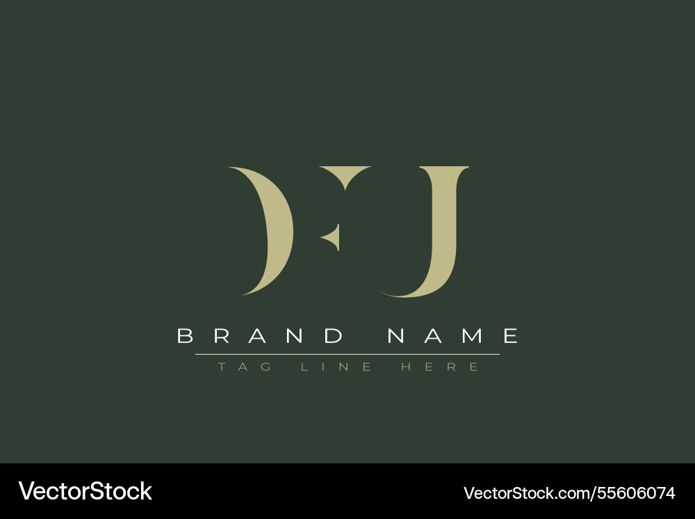 Dfu abstract letter logo design Royalty Free Vector Image