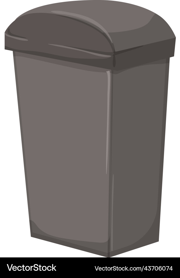 Plastic trash bin garbage cartoon Royalty Free Vector Image