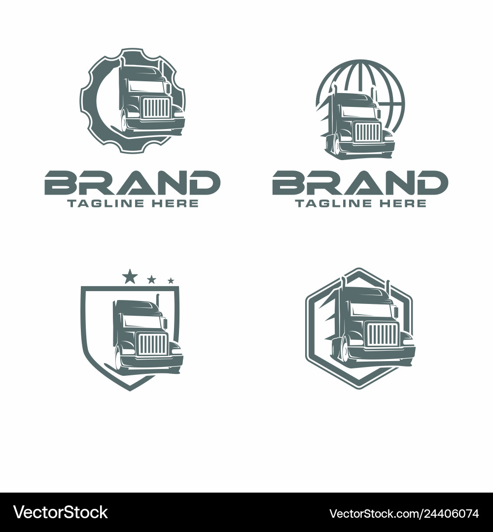 Semi truck logo Royalty Free Vector Image - VectorStock