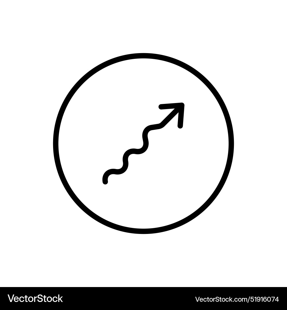Undulating arrow icon set directional for design Vector Image