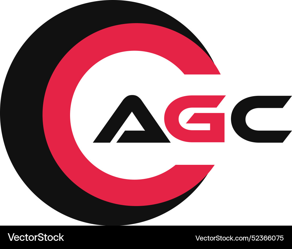 Agc creative minimalist letter logo unique Vector Image