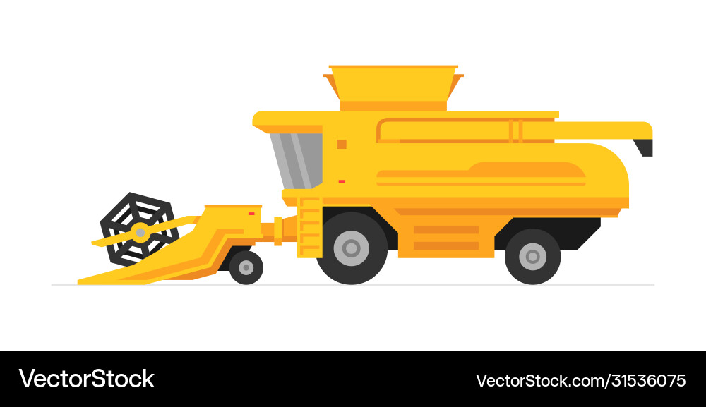 Combine harvester Royalty Free Vector Image - VectorStock